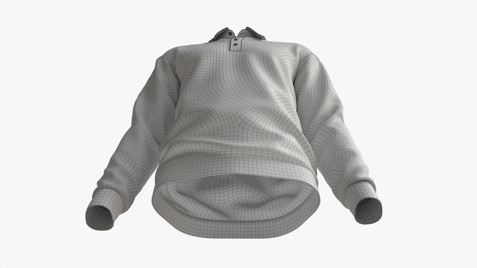 Long Sleeve Polo Shirt for Men Mockup 03 Black 3D model - TurboSquid ...