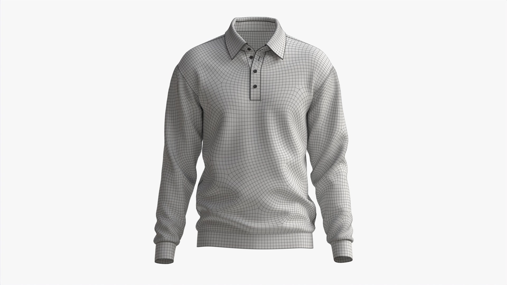 Long Sleeve Polo Shirt for Men Mockup 03 Black 3D model - TurboSquid ...