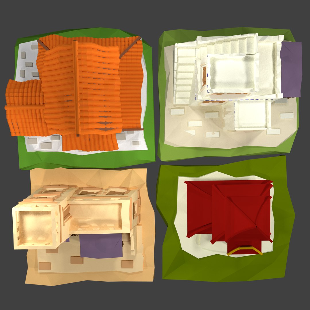 3D Ancient Cartoon Houses - TurboSquid 1370776