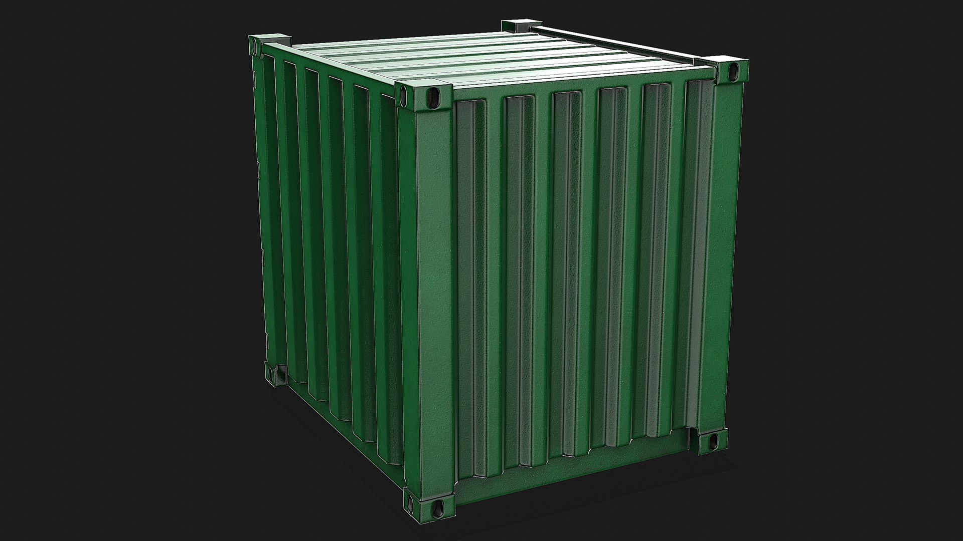 10ft Shipping Container - Green 3D - TurboSquid 2149592