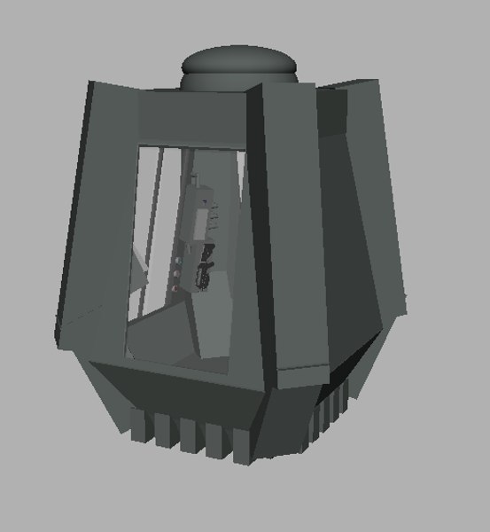 space drop pod 3d ma