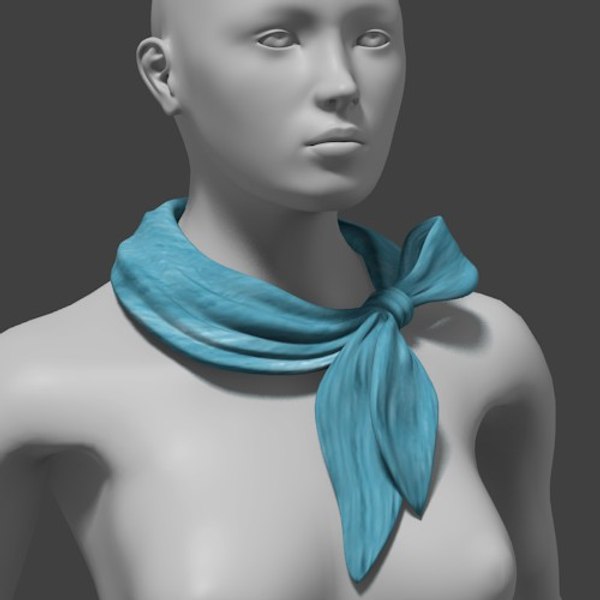 scarf neck 3d obj