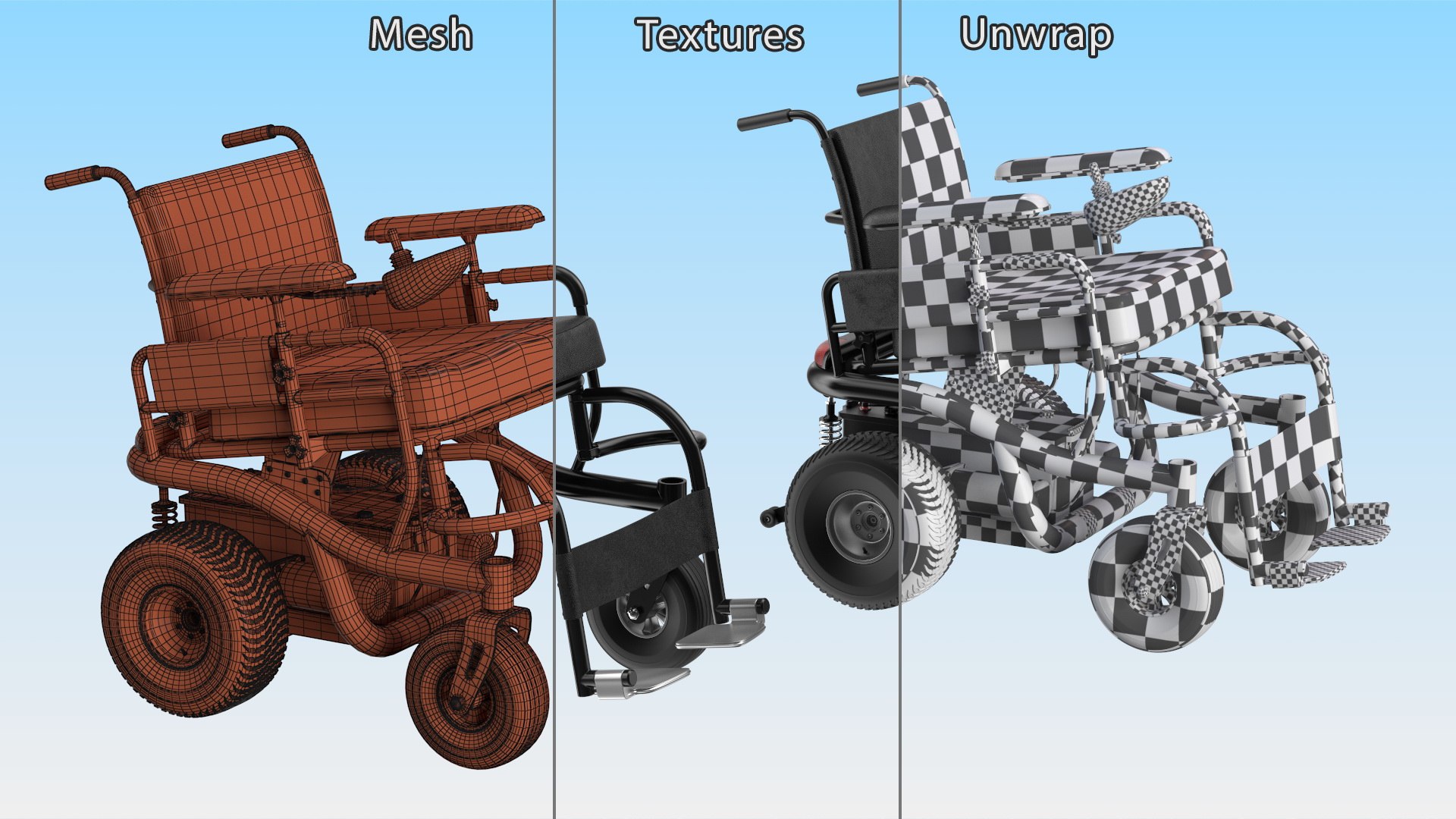 Electric Powered Wheelchair Rigged 3D Model - TurboSquid 2328679