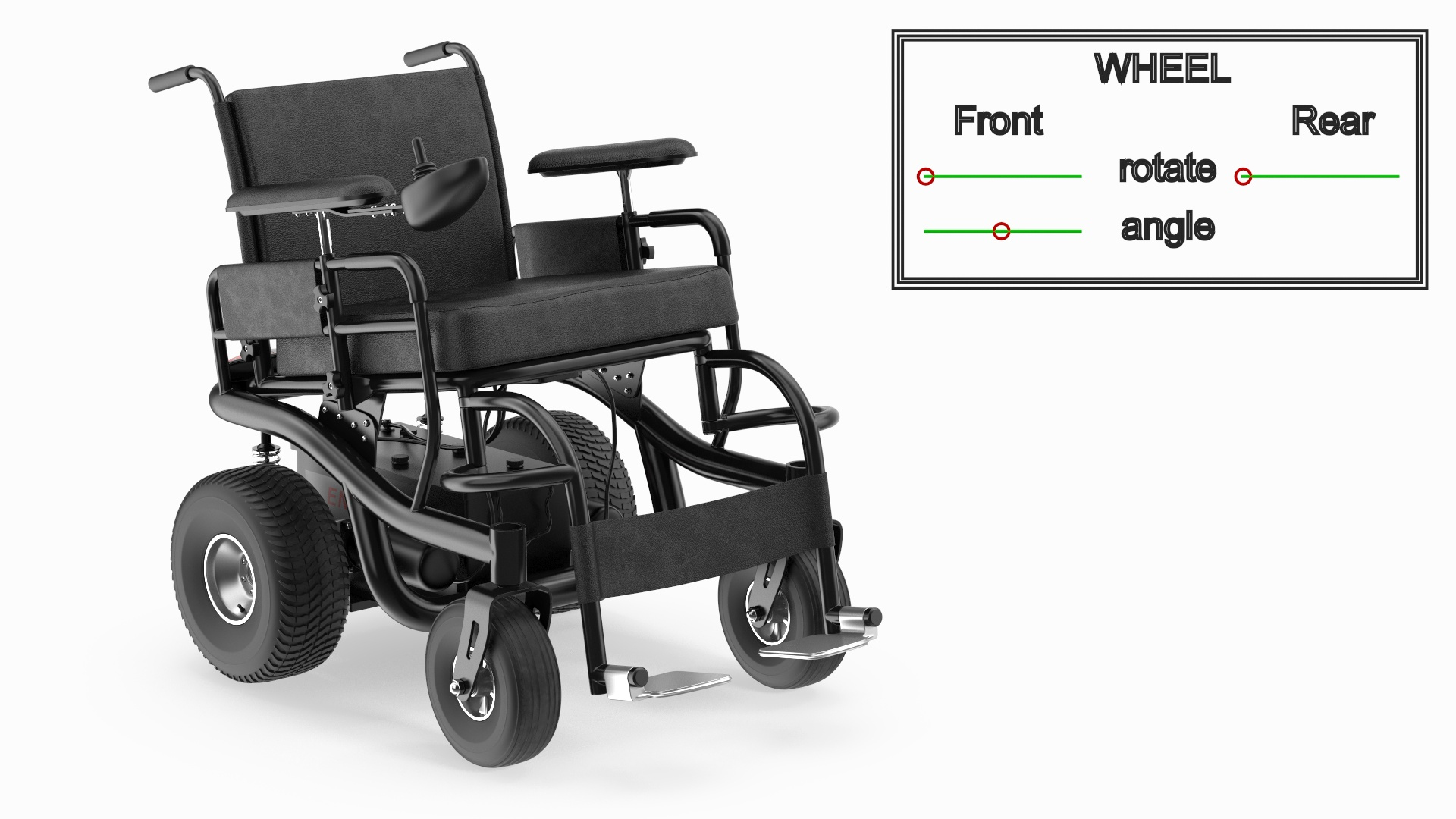 Electric Powered Wheelchair Rigged 3D Model - TurboSquid 2328679
