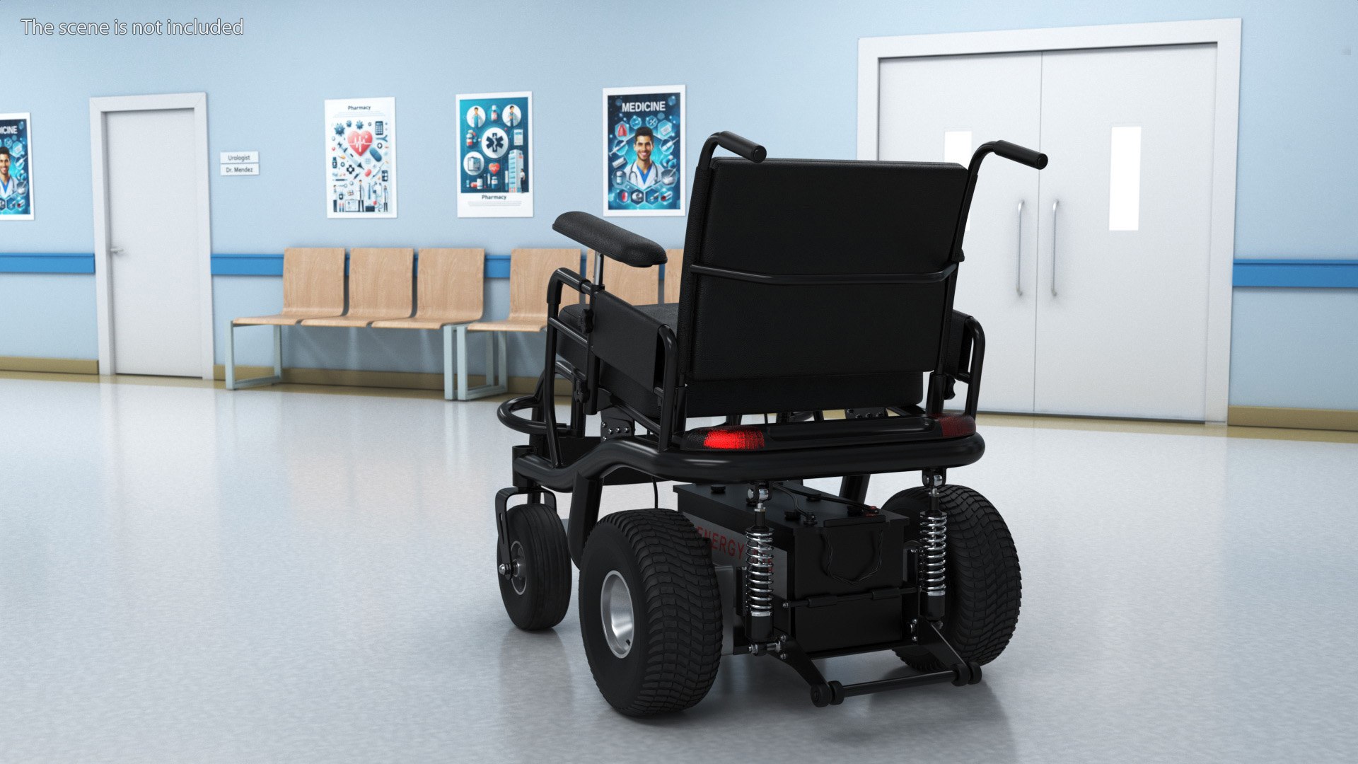 Electric Powered Wheelchair Rigged 3D Model - TurboSquid 2328679