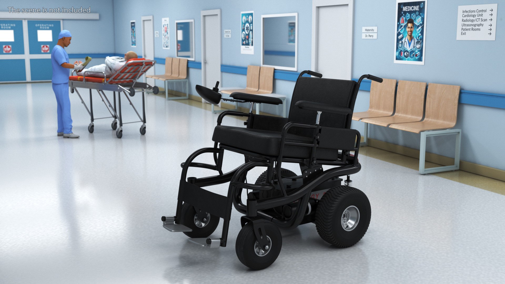 Electric Powered Wheelchair Rigged 3D Model - TurboSquid 2328679