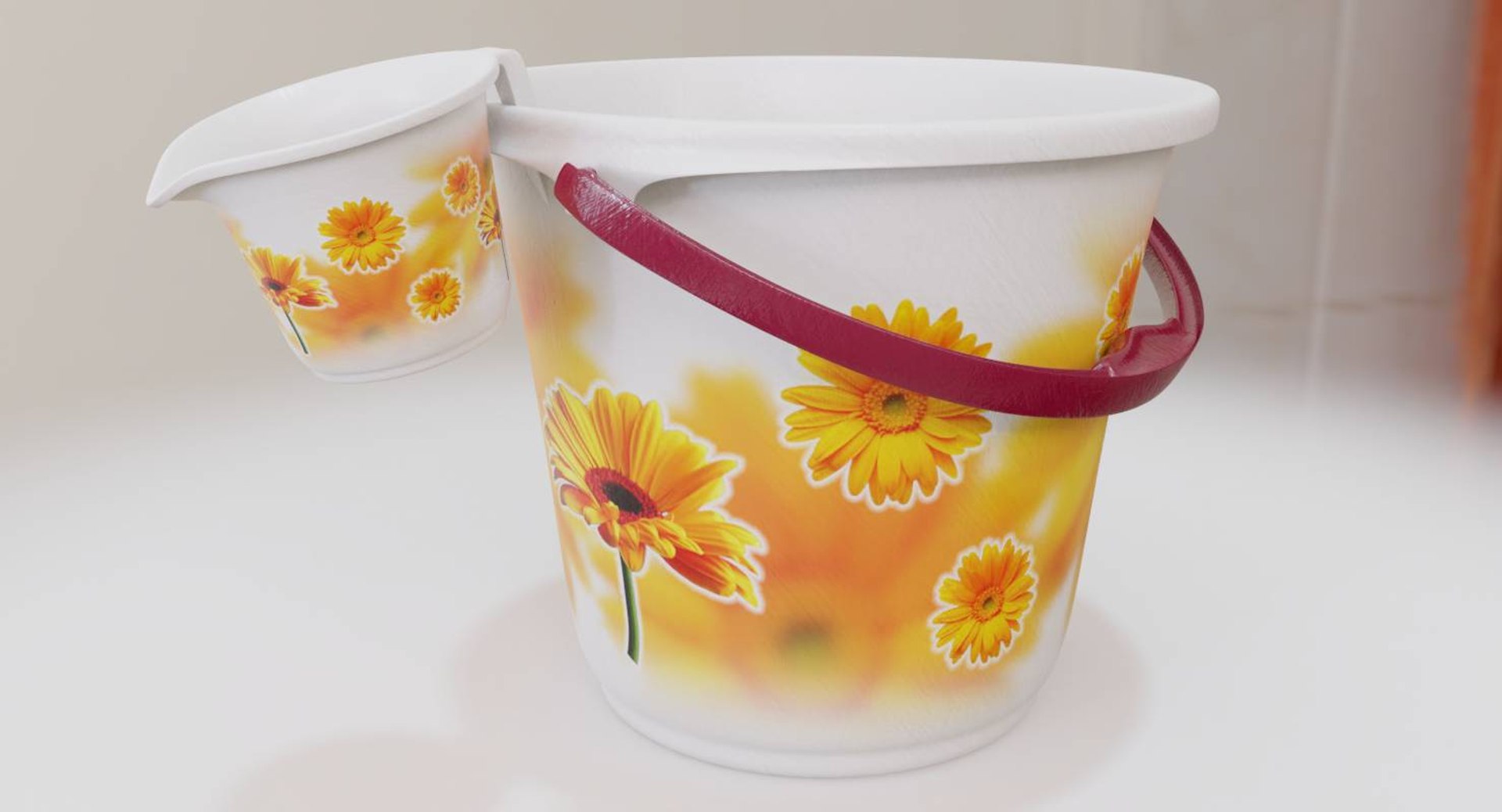 3D Model Bucket Mug Set - TurboSquid 1221745