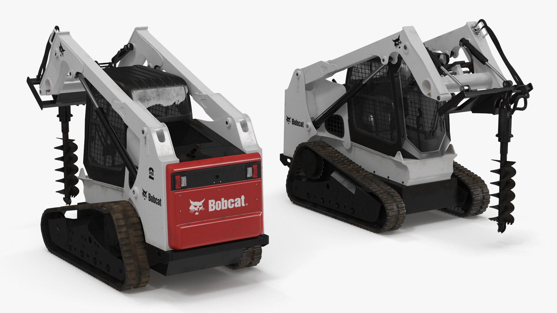 Bobcat Compact Track Loader With Auger Attachment 3D Model - TurboSquid ...