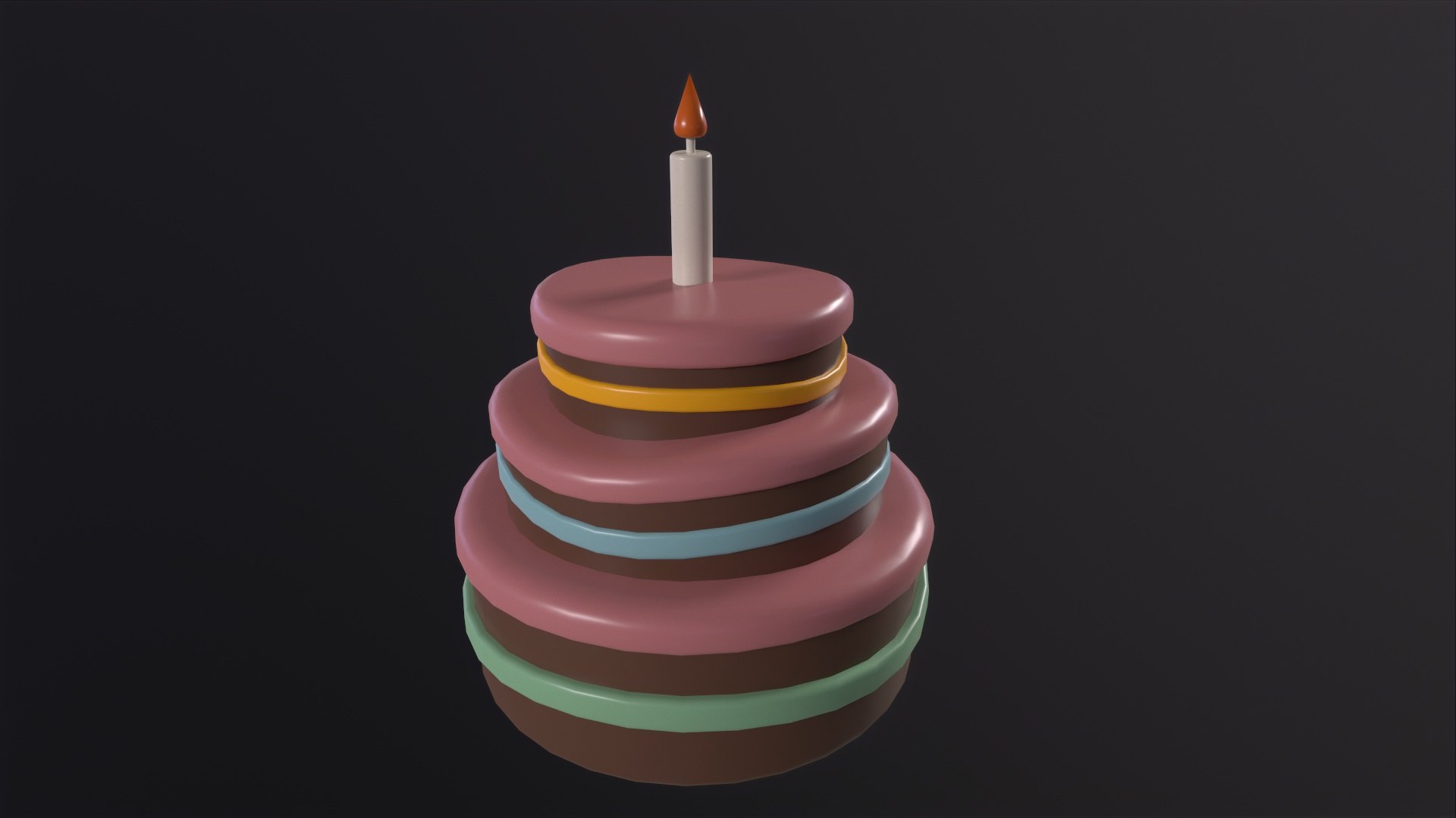 3D Cartoon Cake Model - TurboSquid 2129618