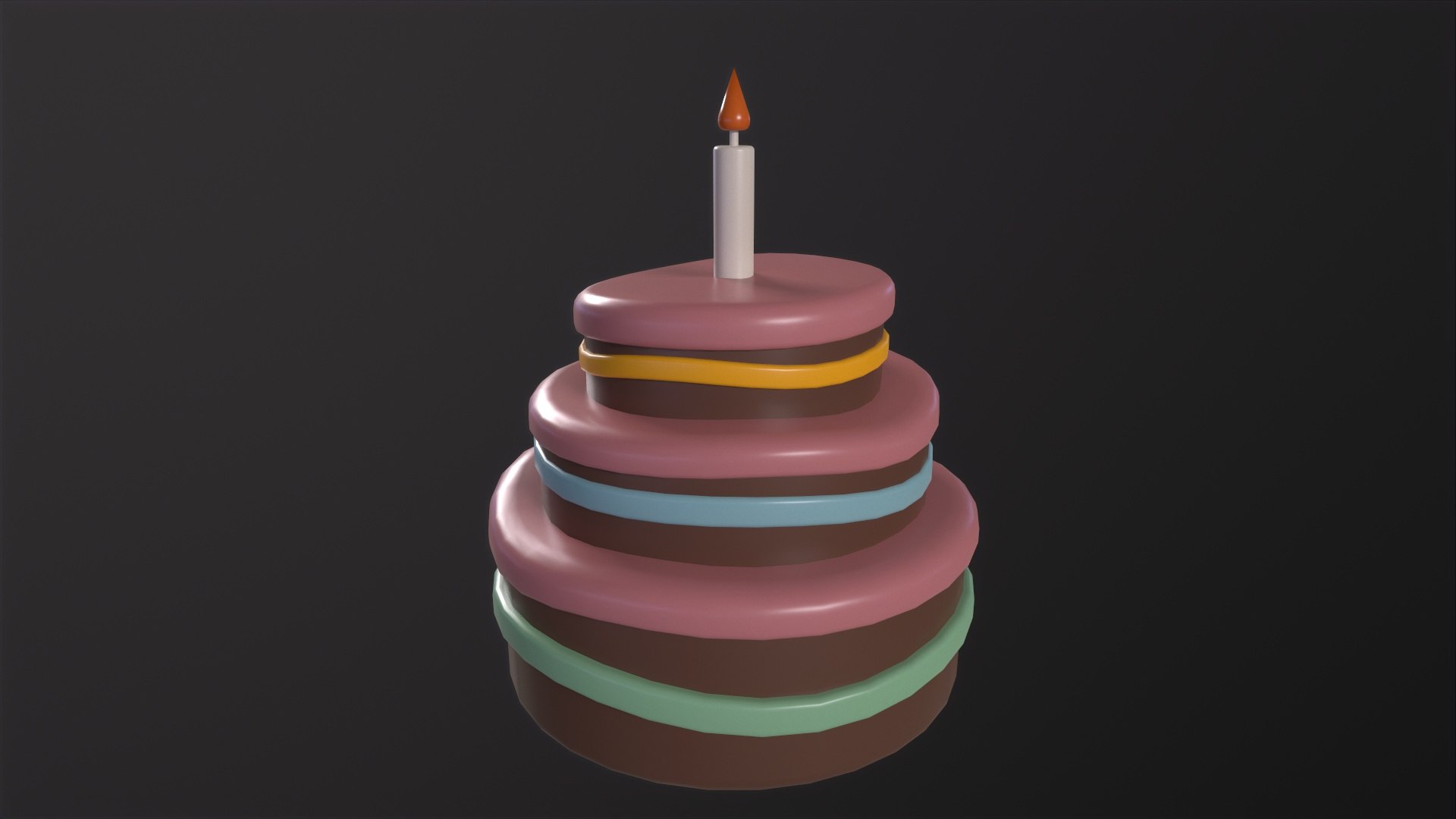 3D Cartoon Cake model - TurboSquid 2129618