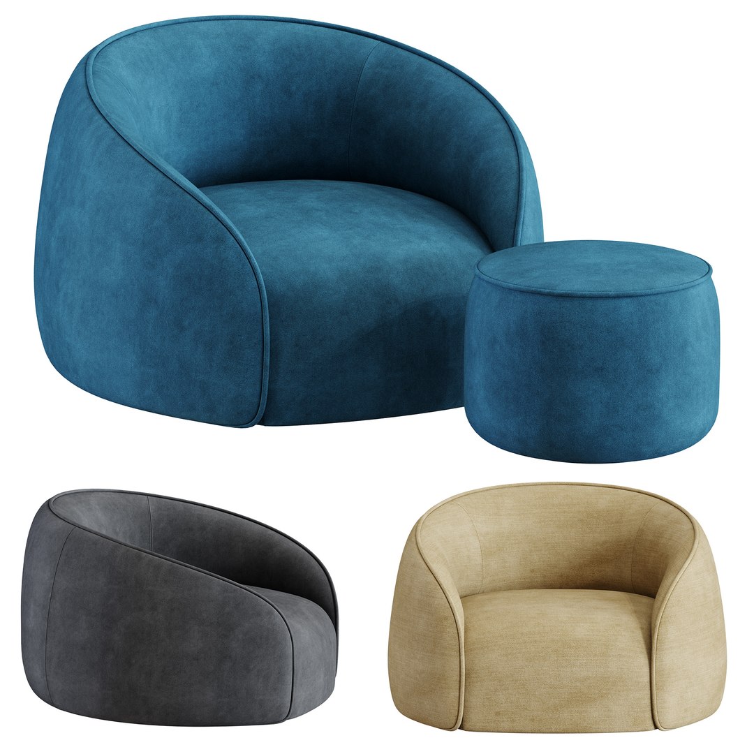 Baloo Armchair Alivar 3D Model - TurboSquid 1626070