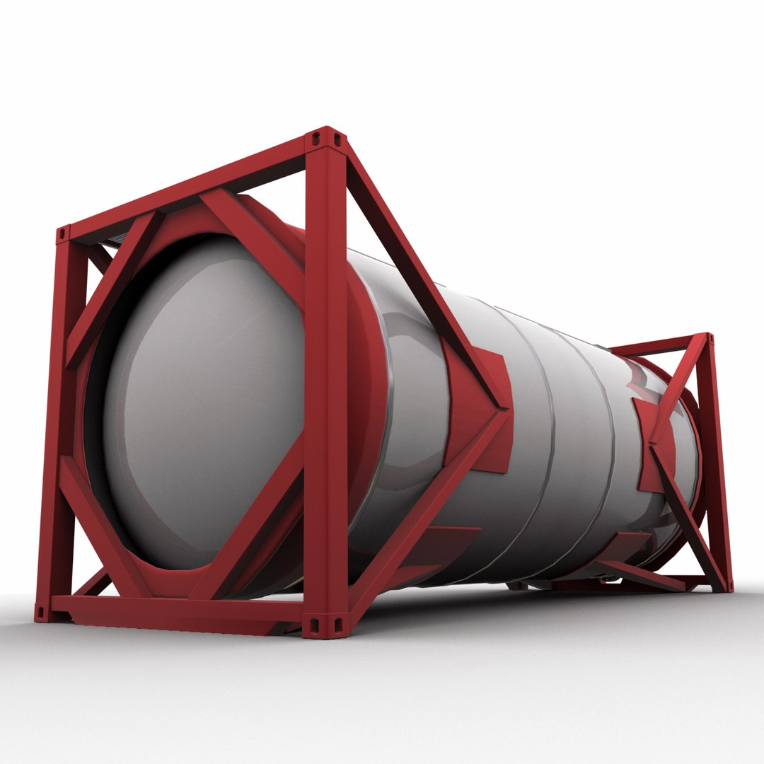 3d model iso tank shipping container