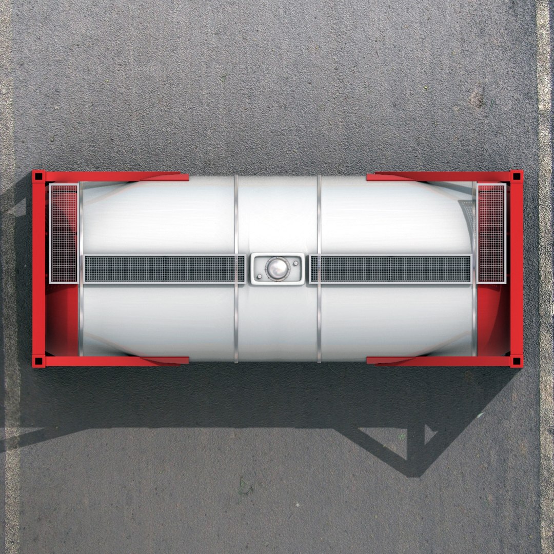 3d model iso tank shipping container