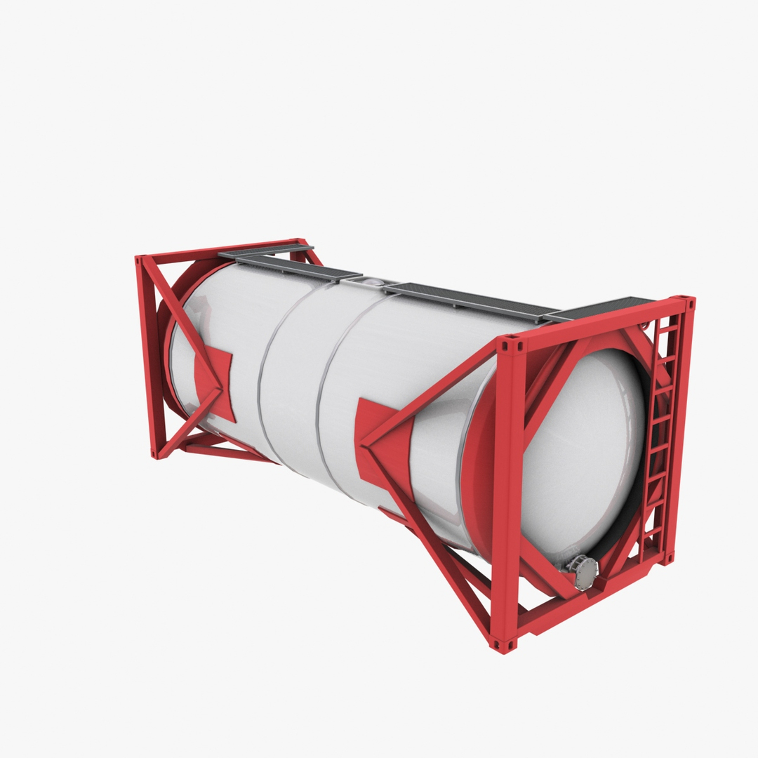 3d model iso tank shipping container