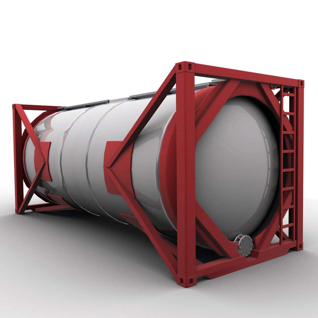 3d model iso tank shipping container