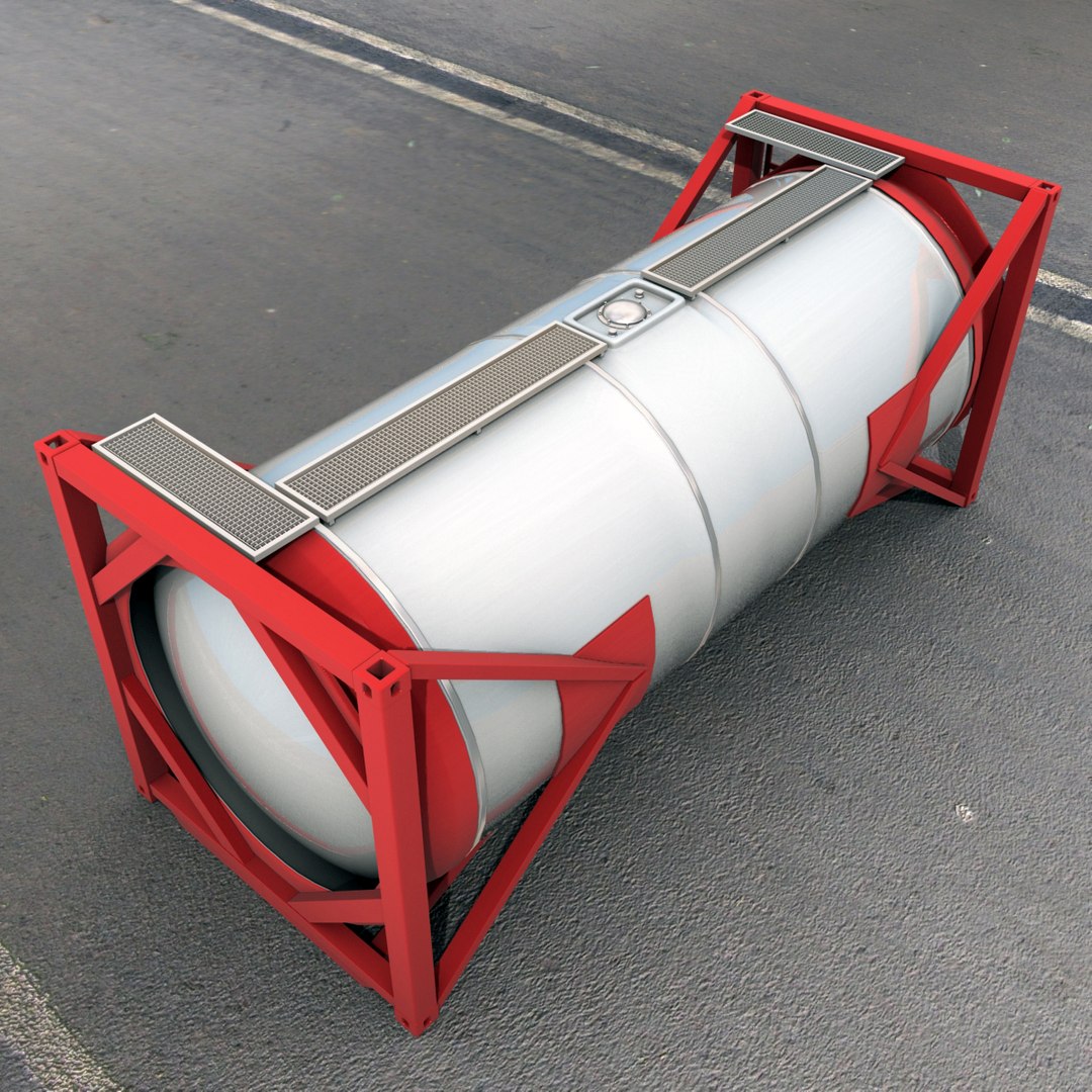 3d model iso tank shipping container