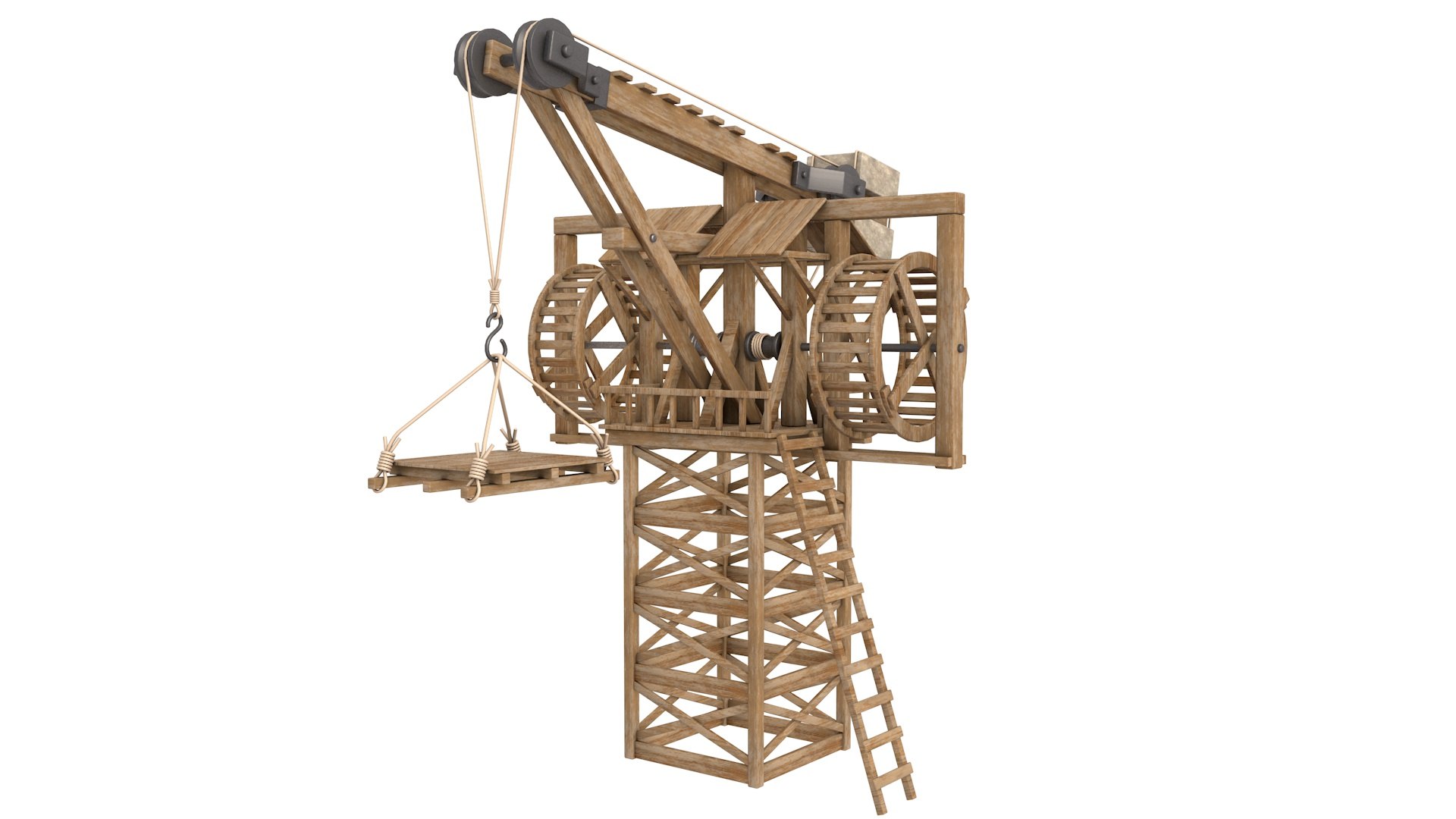 3D Wooden Crane Collection Model - TurboSquid 1978167