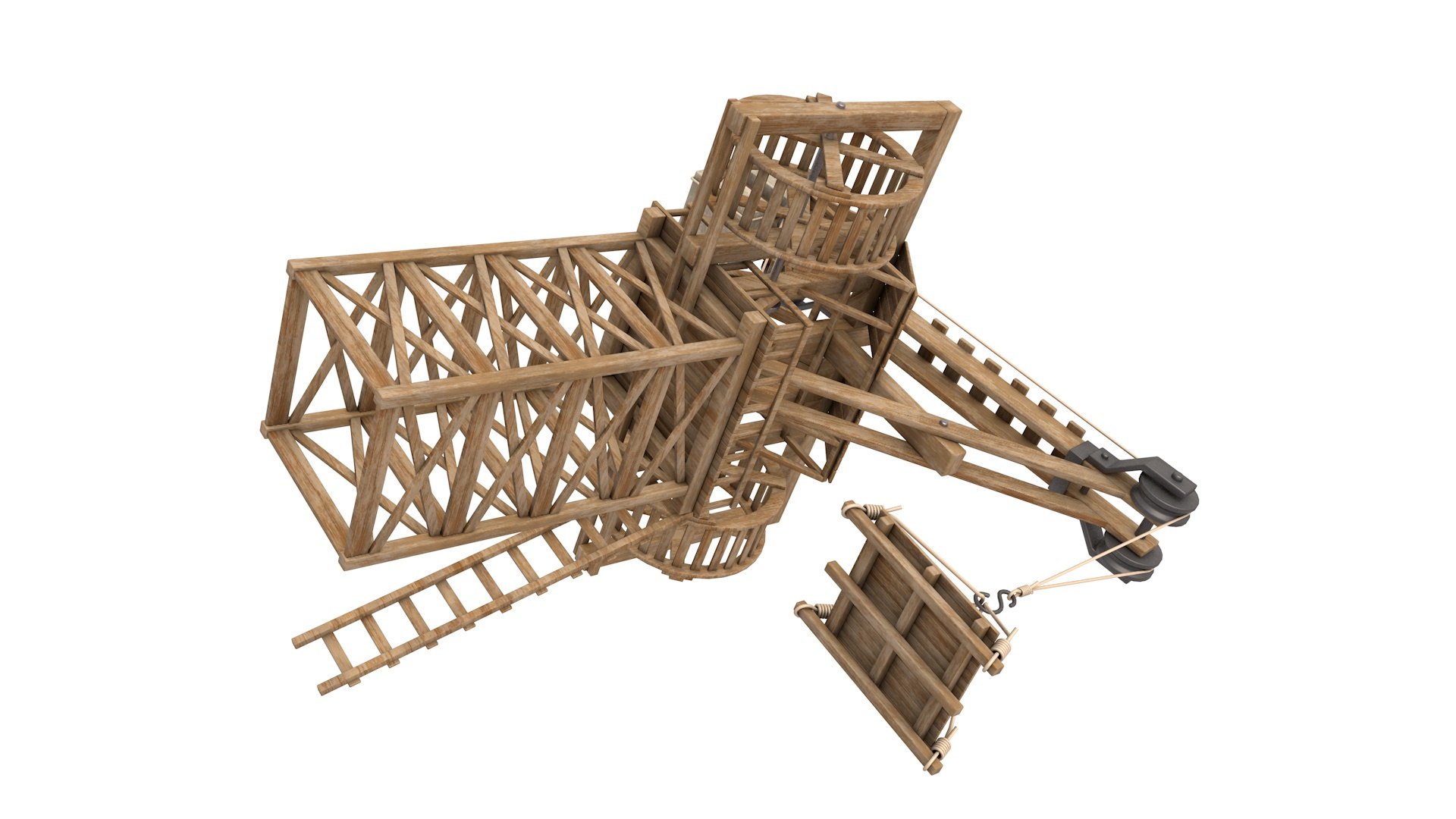 3D Wooden Crane Collection Model - TurboSquid 1978167