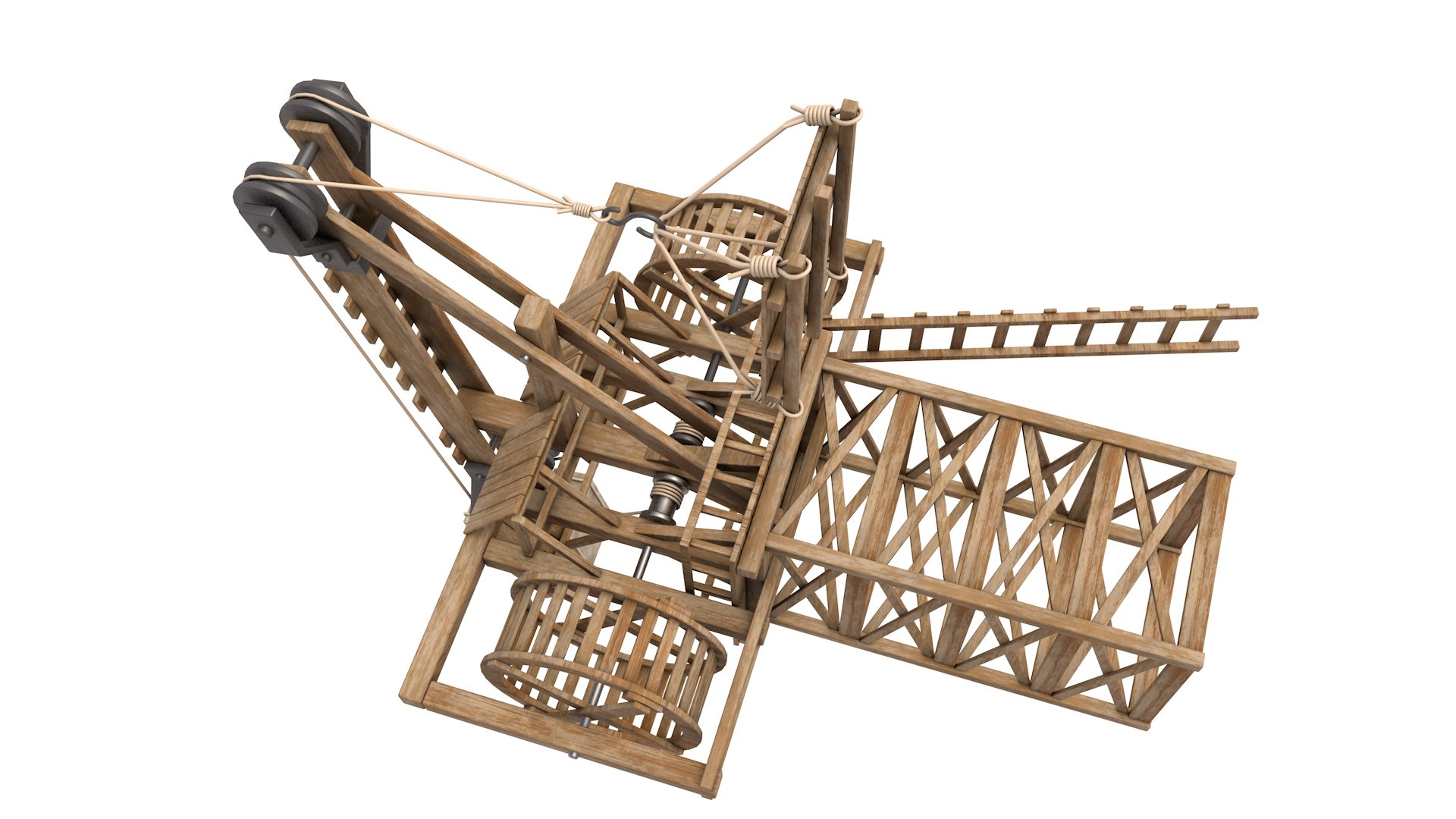 3D Wooden Crane Collection Model - TurboSquid 1978167