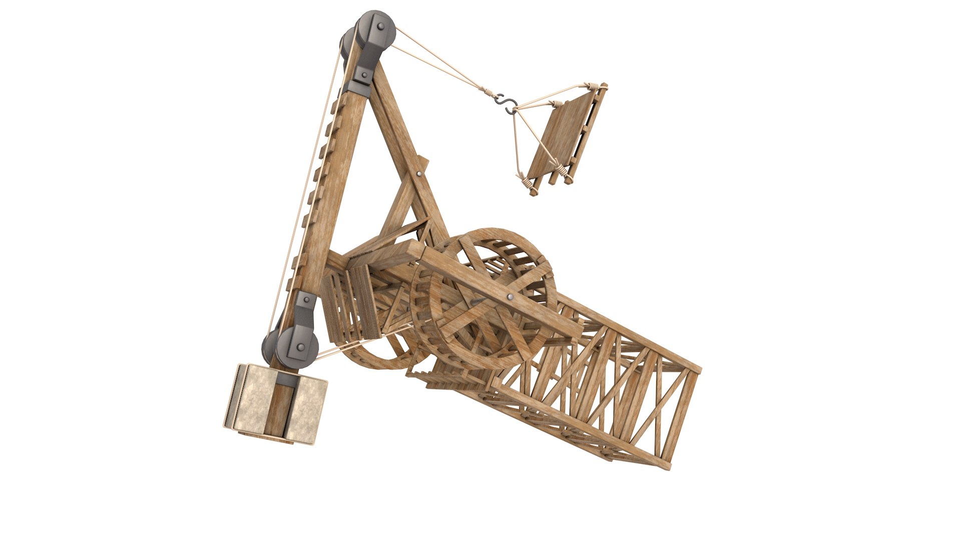 3D Wooden Crane Collection Model - TurboSquid 1978167