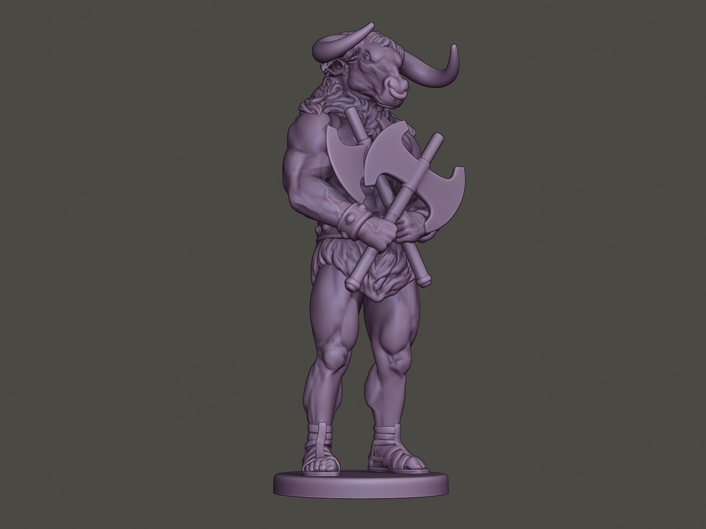 Minotaur Warrior Guard Axes 3D Model - TurboSquid 1460101
