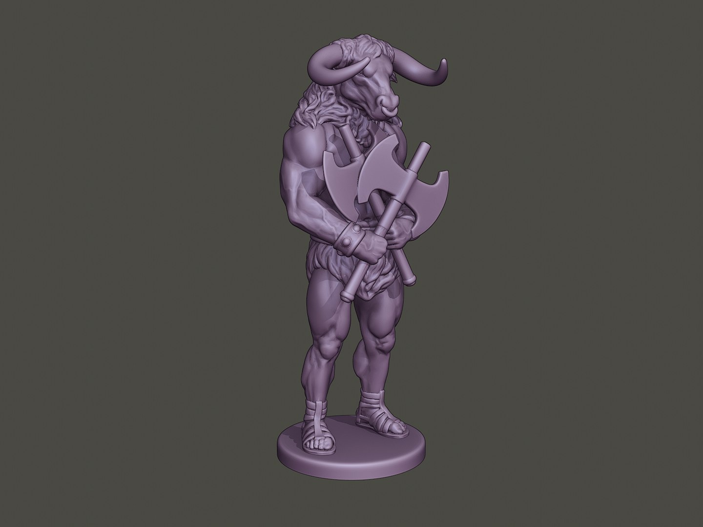 Minotaur Warrior Guard Axes 3D Model - TurboSquid 1460101