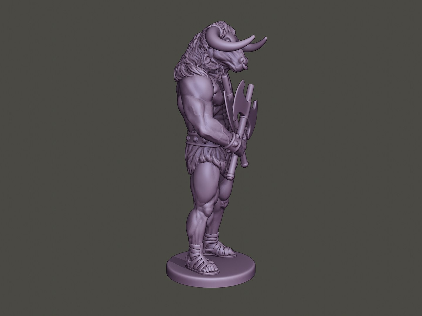 Minotaur Warrior Guard Axes 3D Model - TurboSquid 1460101