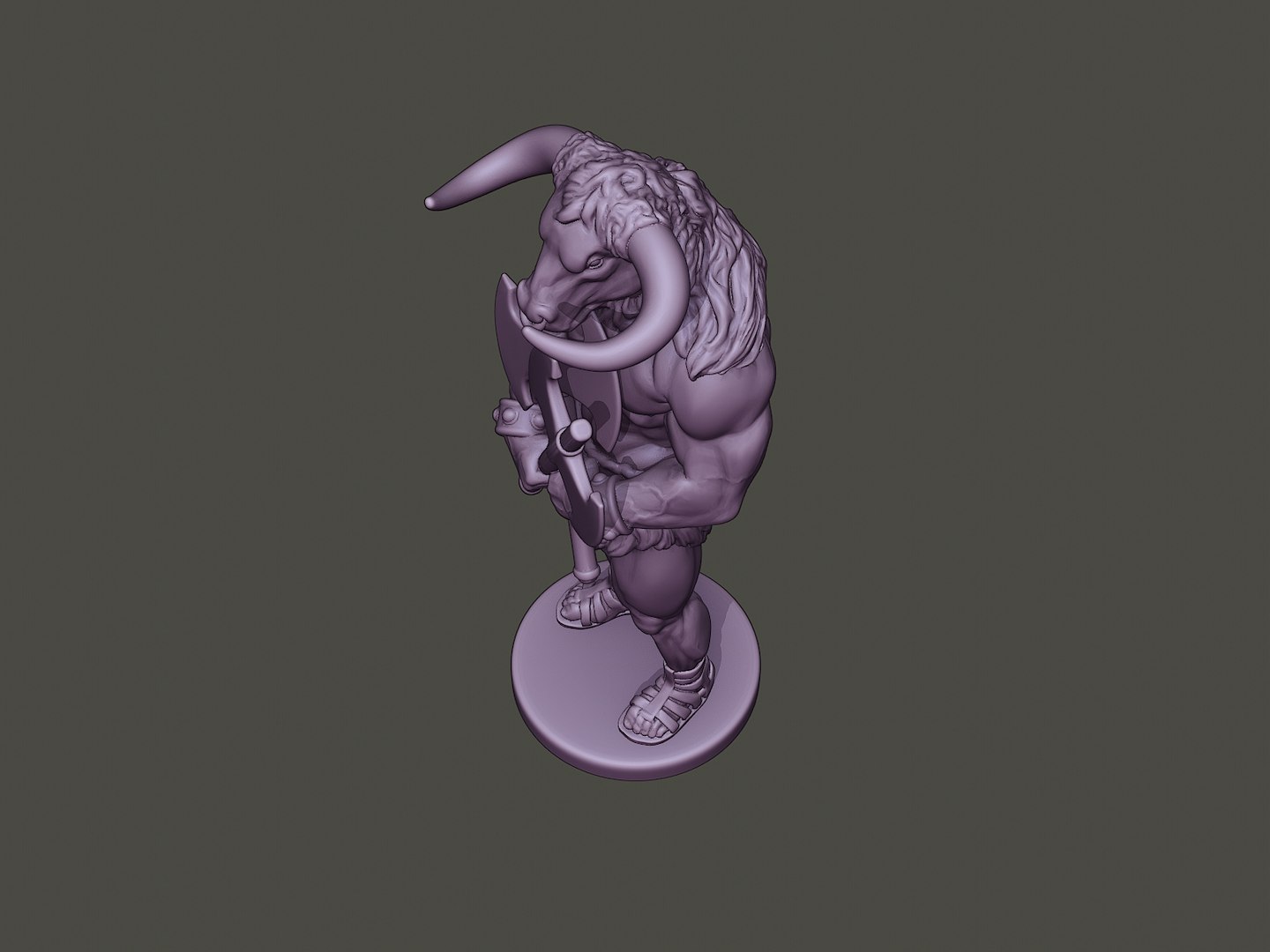 Minotaur Warrior Guard Axes 3D Model - TurboSquid 1460101