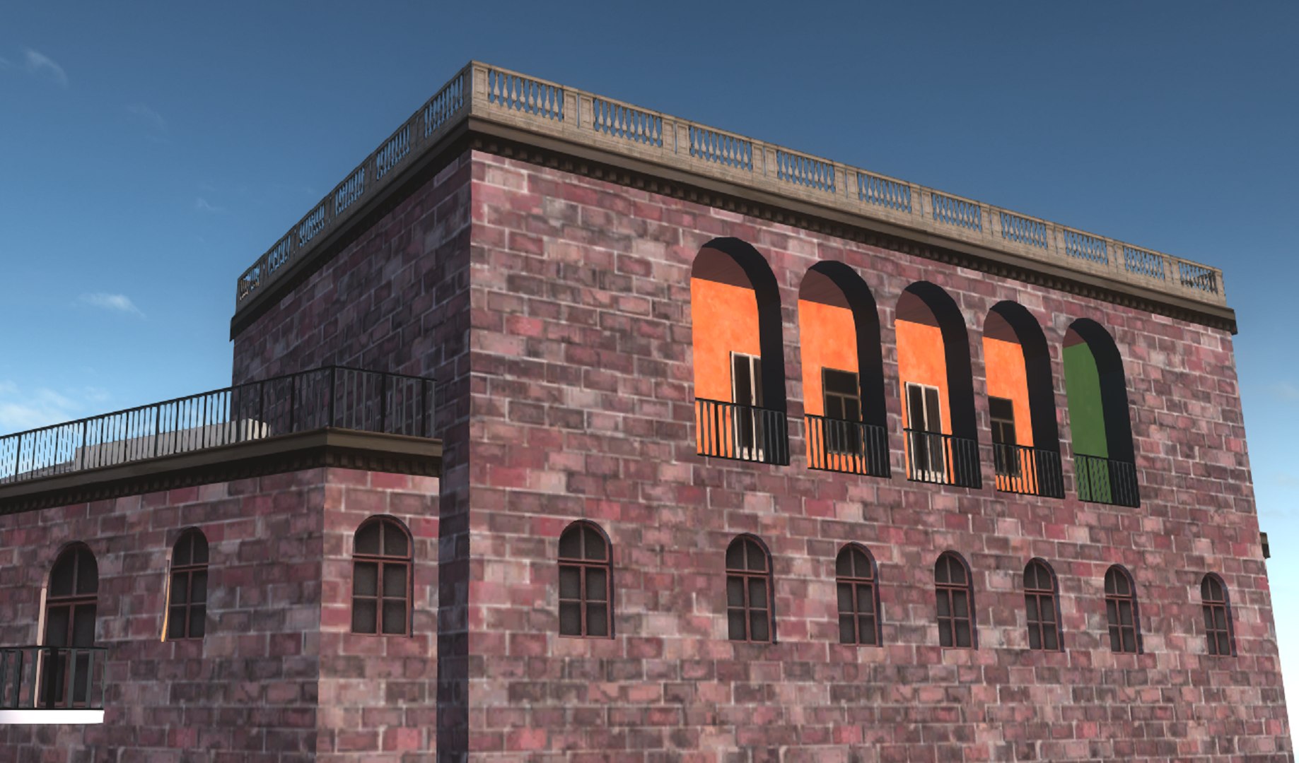 3D Armenian Residential Stalinka Buildings - TurboSquid 2212108