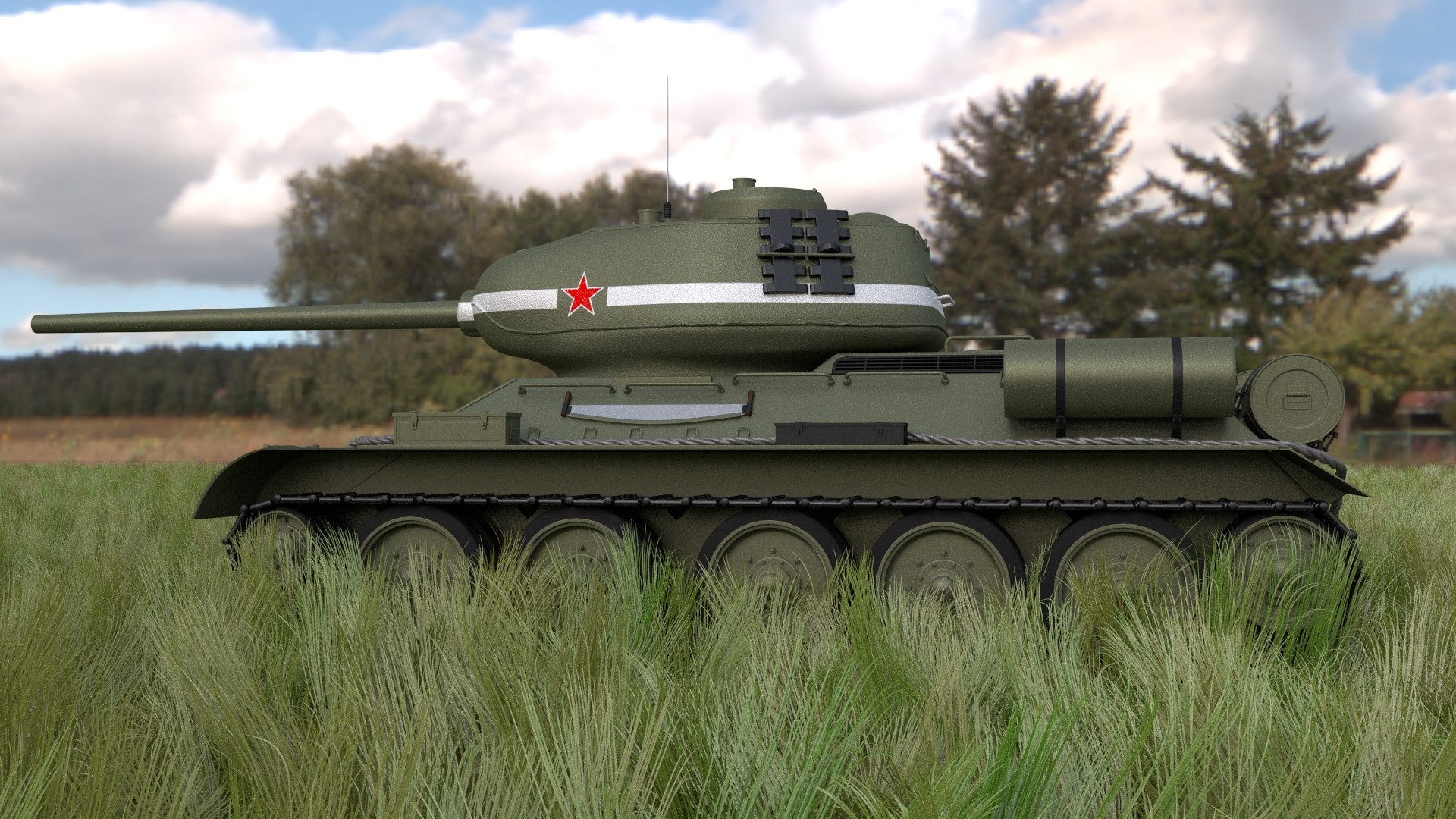3d Model Soviet T-34 85 Tank
