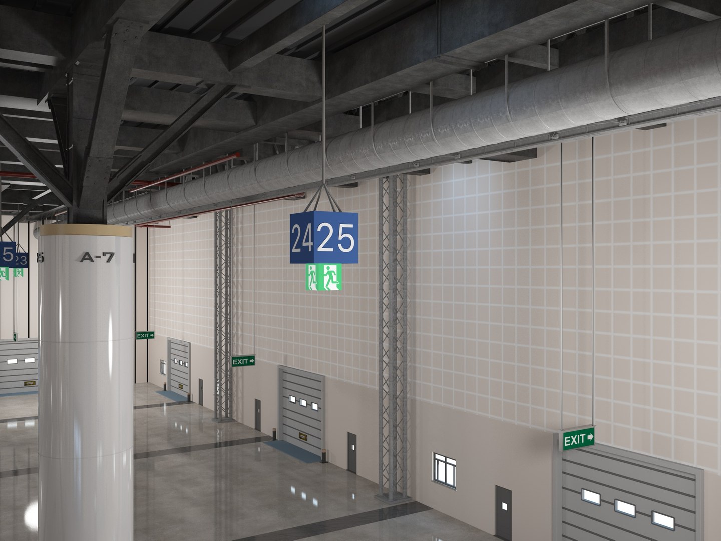 Exhibition Hall Warehouse 2 3D model - TurboSquid 2074514