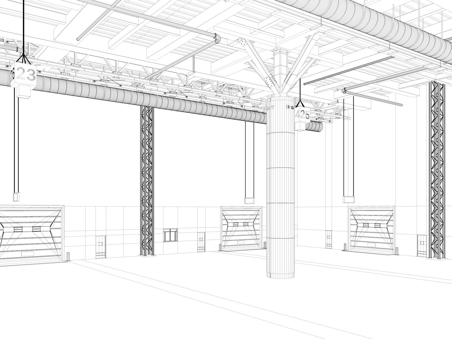 Exhibition Hall Warehouse 2 3D model - TurboSquid 2074514