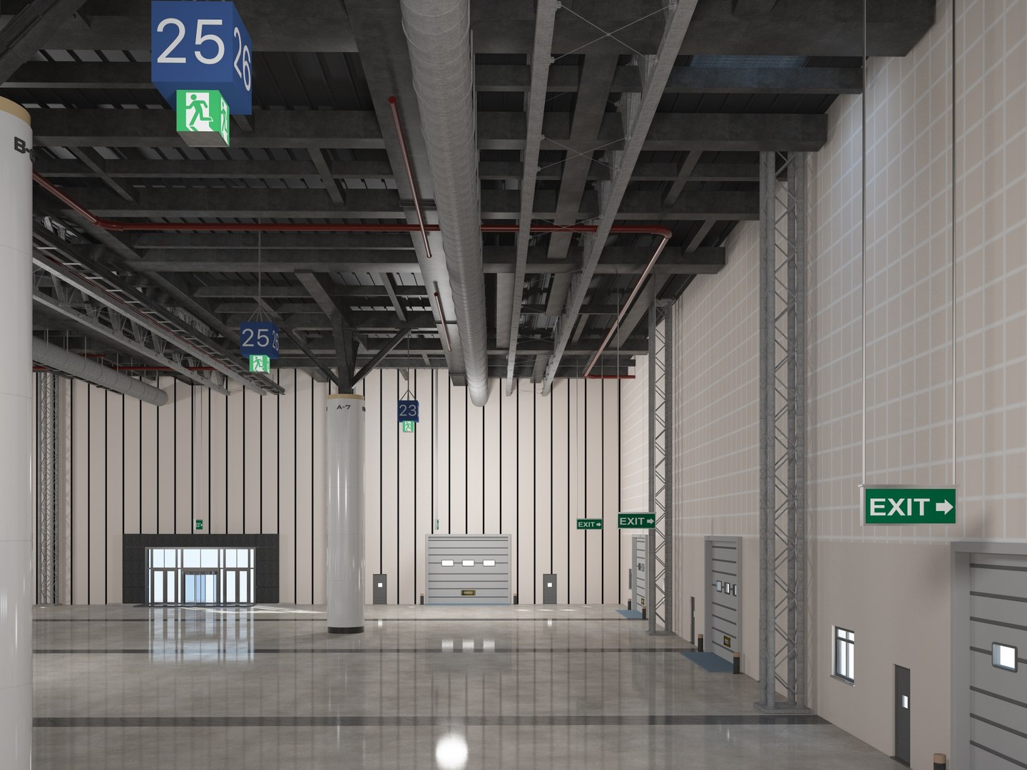 Exhibition Hall Warehouse 2 3D model - TurboSquid 2074514