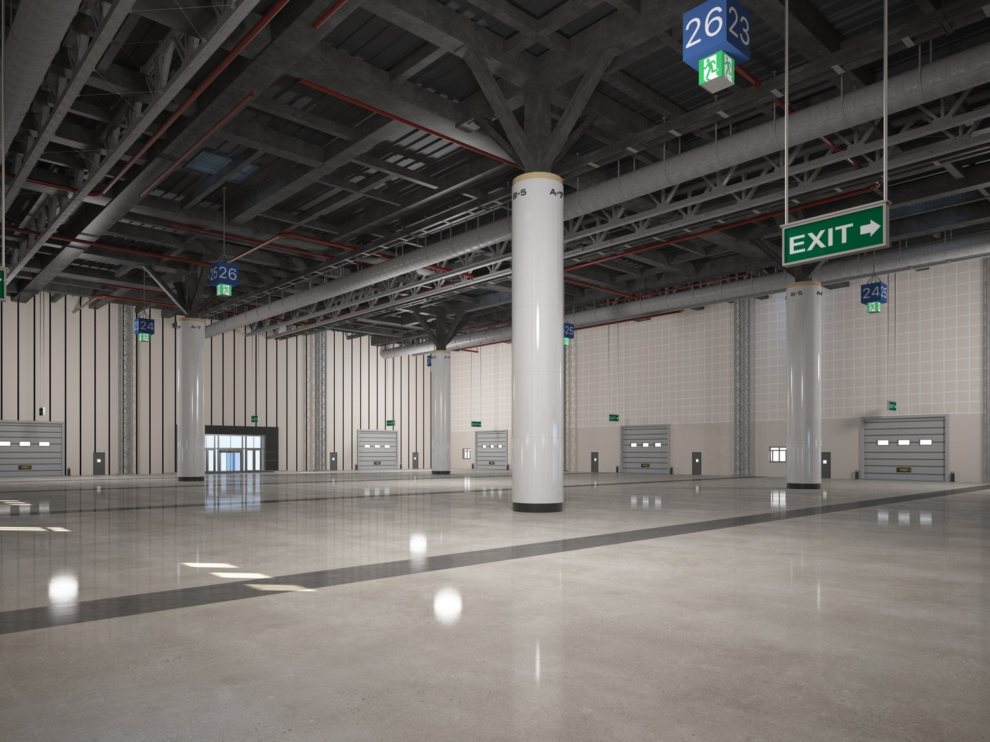 Exhibition Hall Warehouse 2 3D model - TurboSquid 2074514