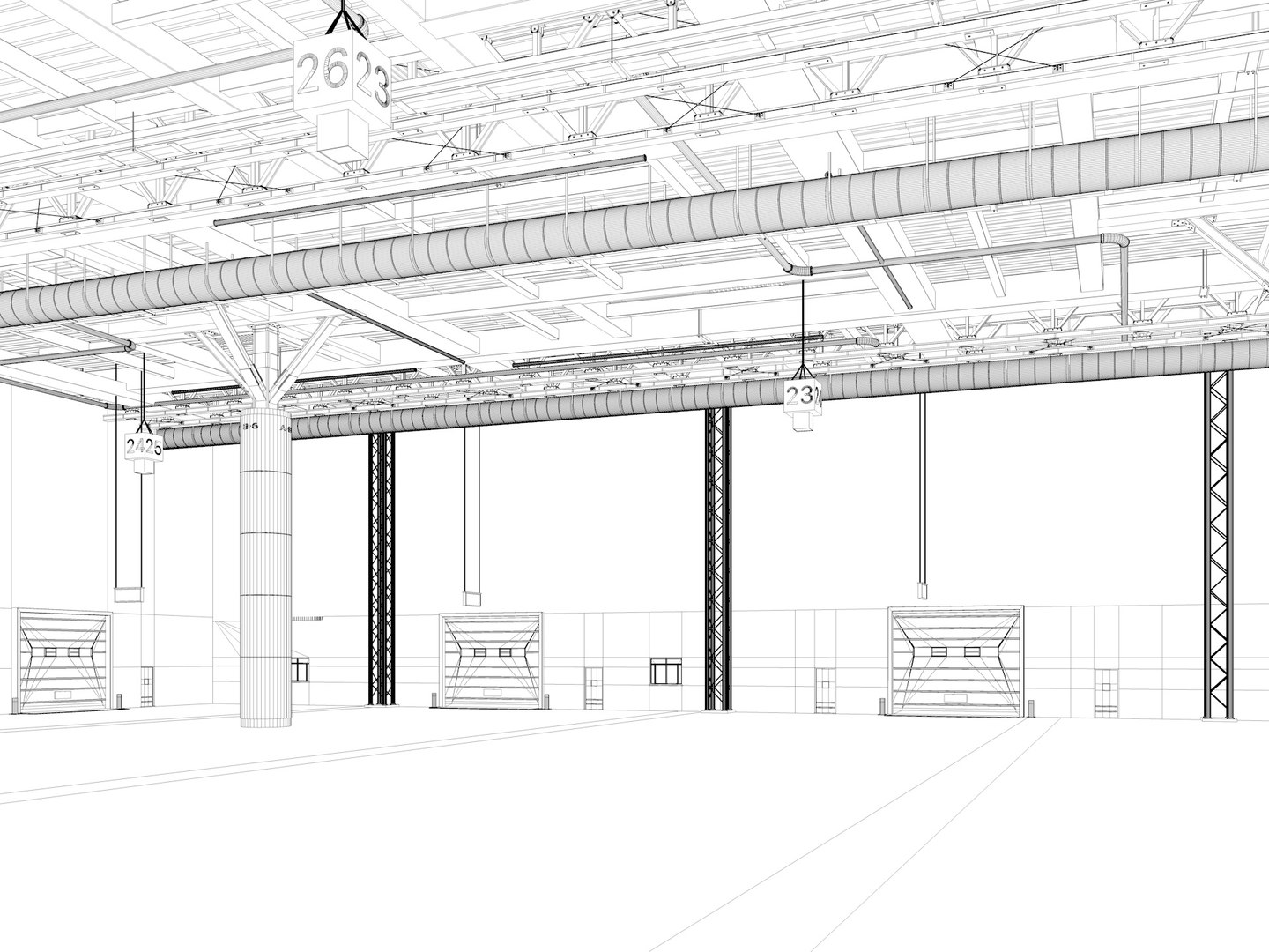 Exhibition Hall Warehouse 2 3D model - TurboSquid 2074514
