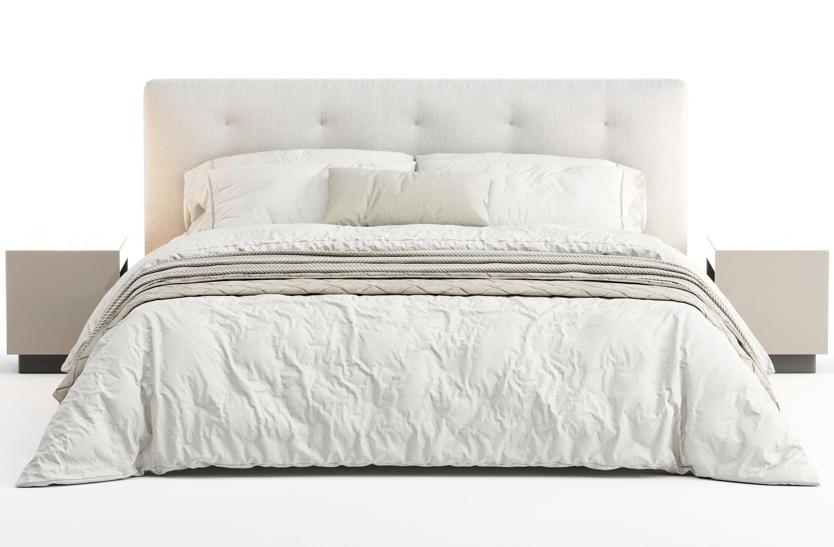 3D Bed Minotti Andersen Quilt - TurboSquid 1790804