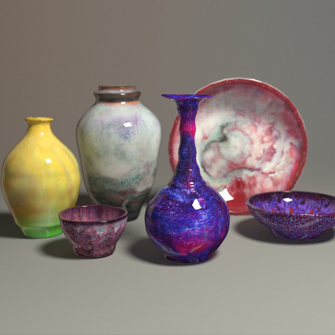 Porcelain Pottery Jun Porcelain Model -B 3D Model - TurboSquid 1830444
