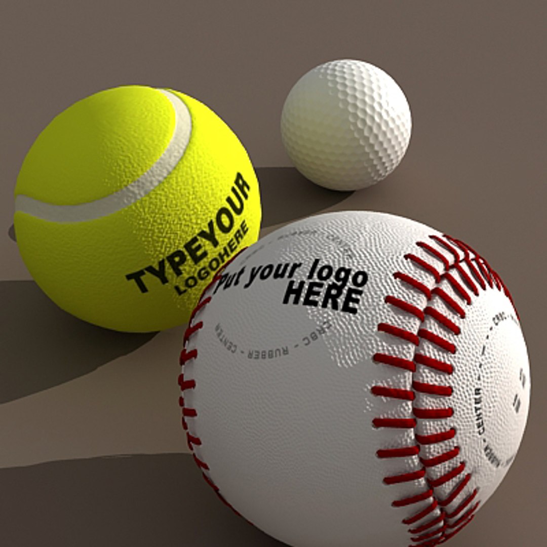 3dsmax Sport Balls Logos