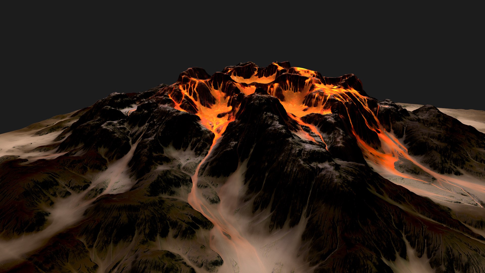 3d Volcano