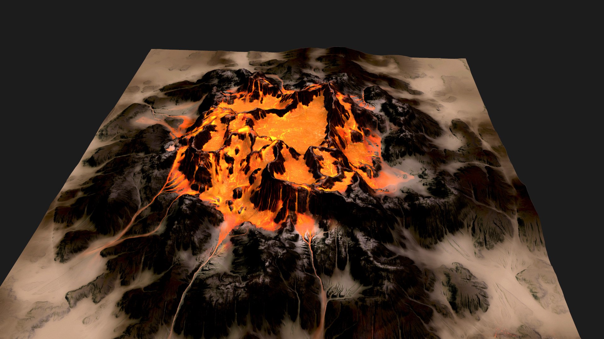 3d Volcano