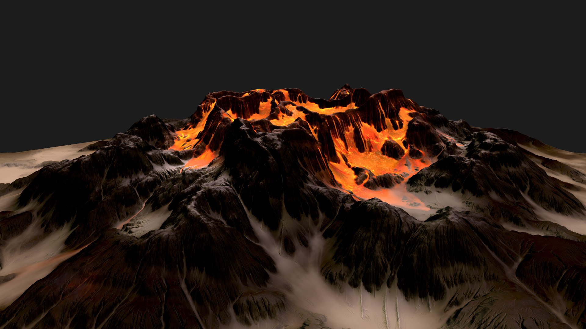 3d Volcano