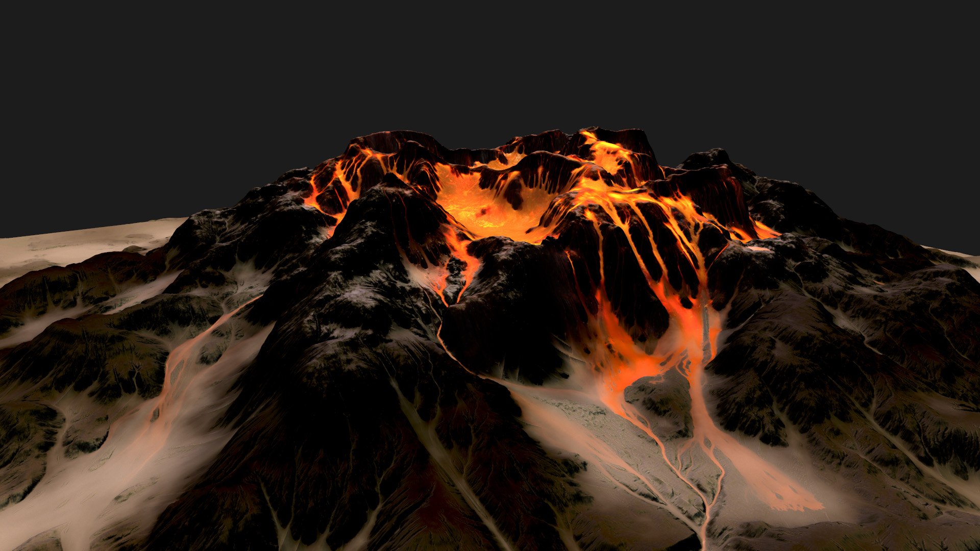 3d Volcano