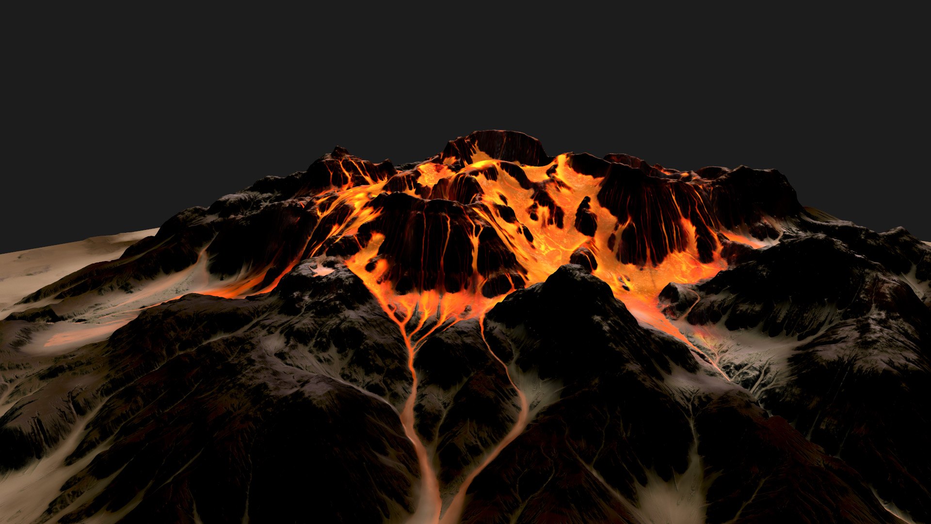 3d Volcano