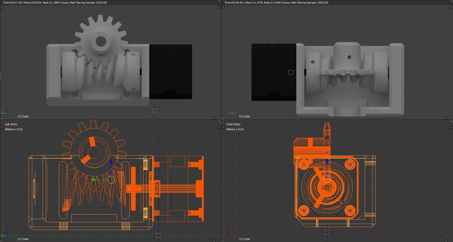 3D Model Globoid Worm Gear Drive - TurboSquid 1288408