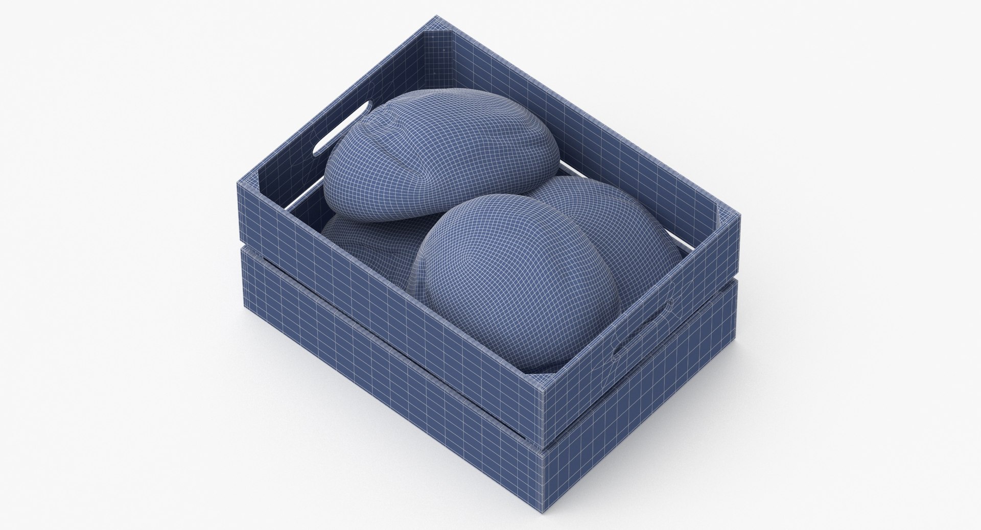 Wooden Crate With Bread Loaf 05 3D Model - TurboSquid 1855454