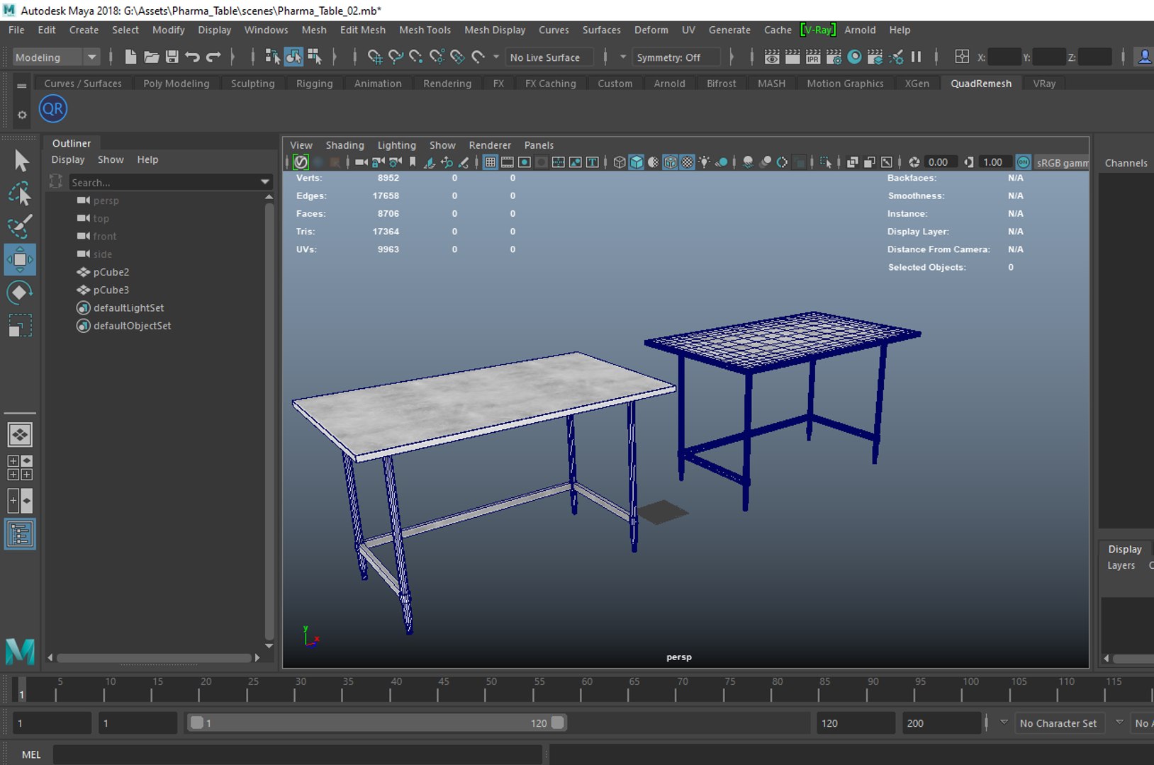 Rectangular Table 3D - TurboSquid 1744418