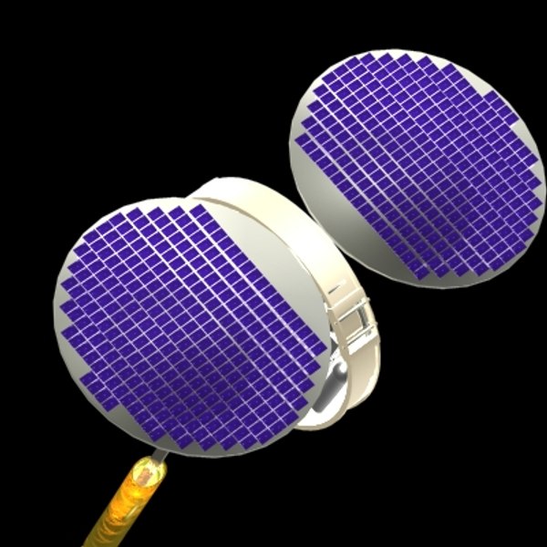 orbiting satellite 3d model