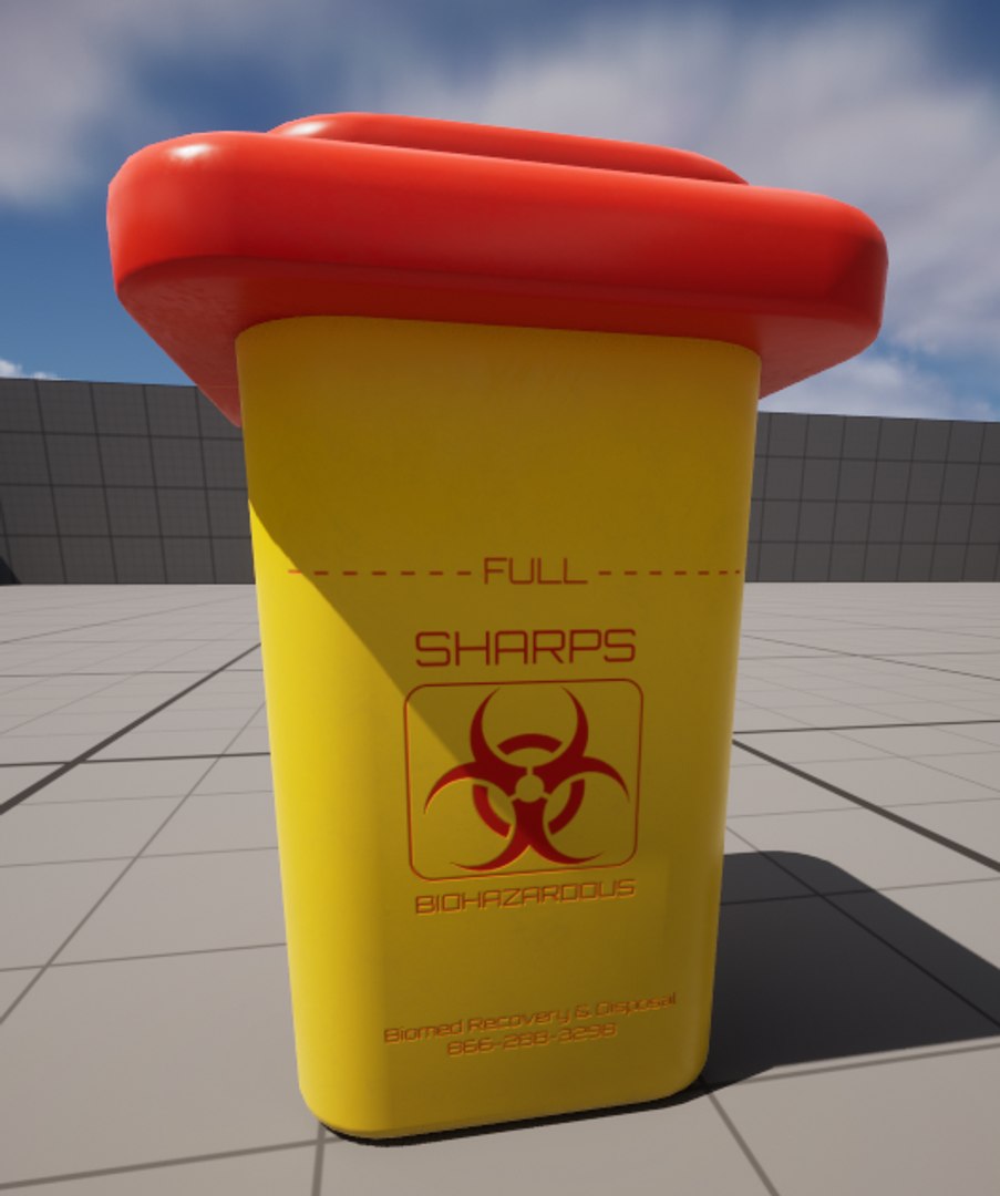 3D Model Sharps Container 1L - TurboSquid 2094728