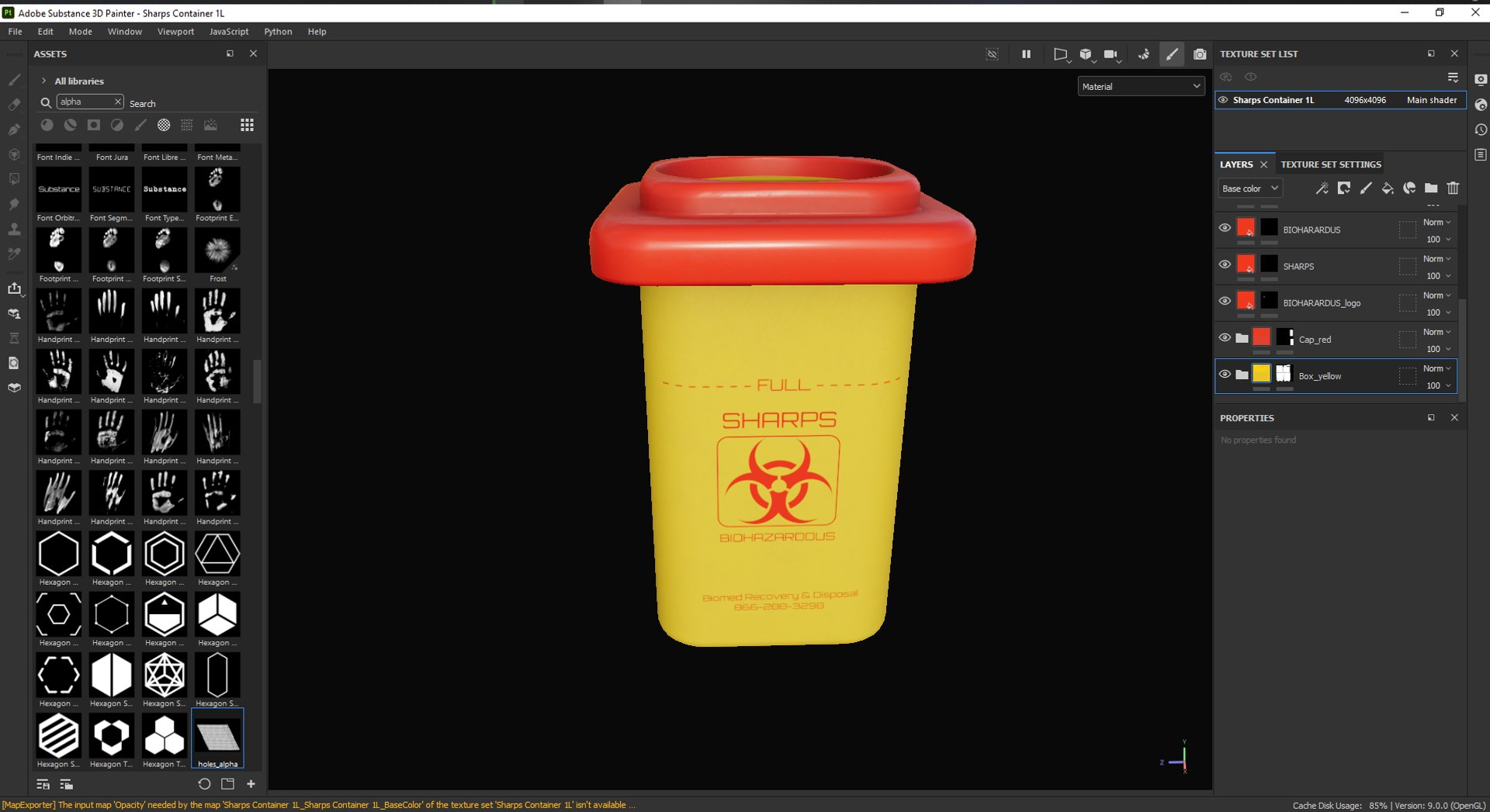 3D Model Sharps Container 1L - TurboSquid 2094728