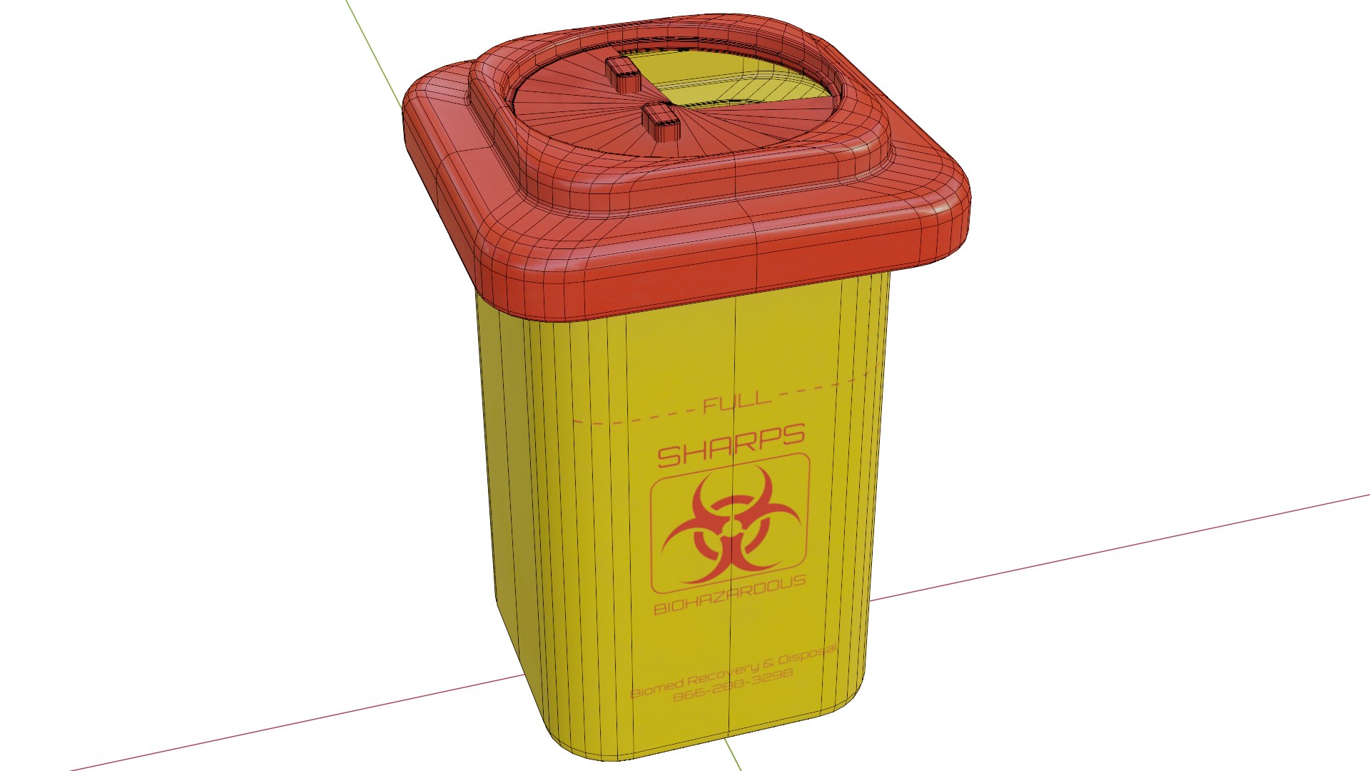 3D Model Sharps Container 1L - TurboSquid 2094728